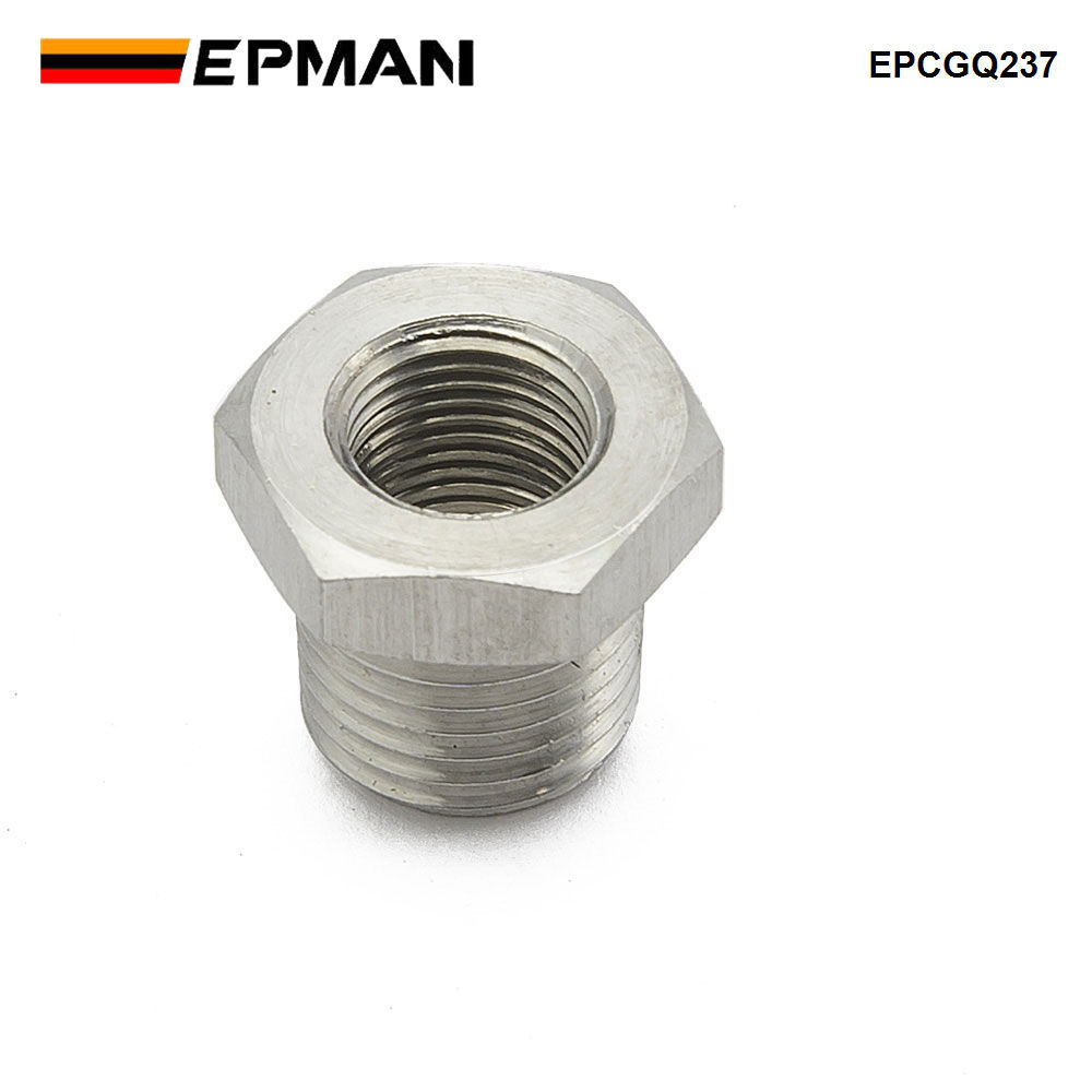 EPMAN 1/4" Male NPT X 1/8" Female NPT Reducer Adapter Fitting Threaded NPT Hex Bushing Forged ...